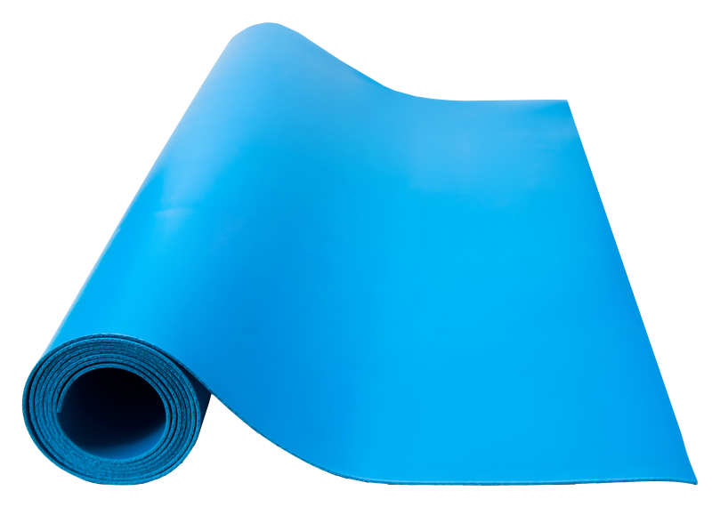 2 Ft. x 10 Ft. ESD Soldering Rubber Mat Roll, Blue Color - Bertech